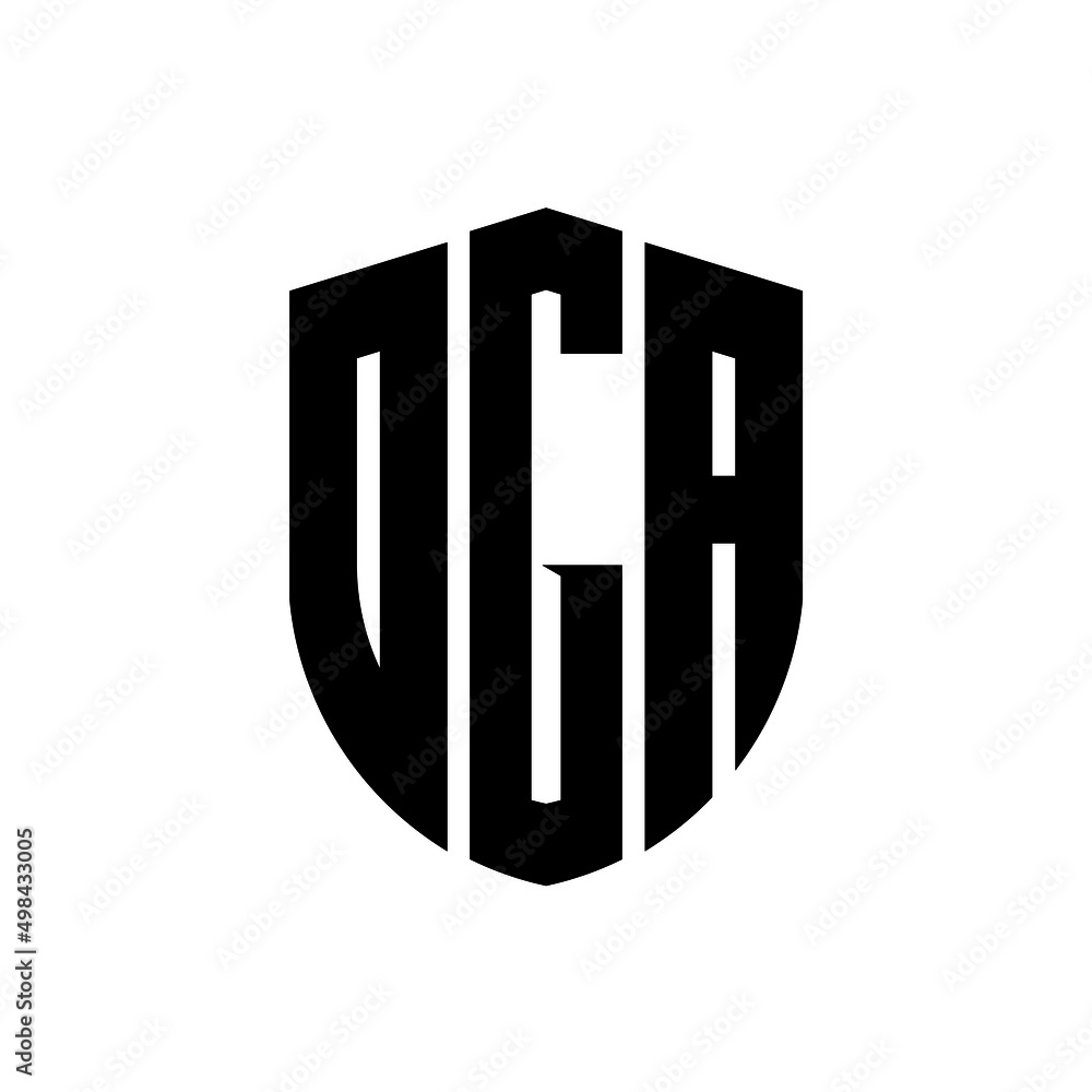 OGA letter logo design. OGA modern letter logo with black background ...