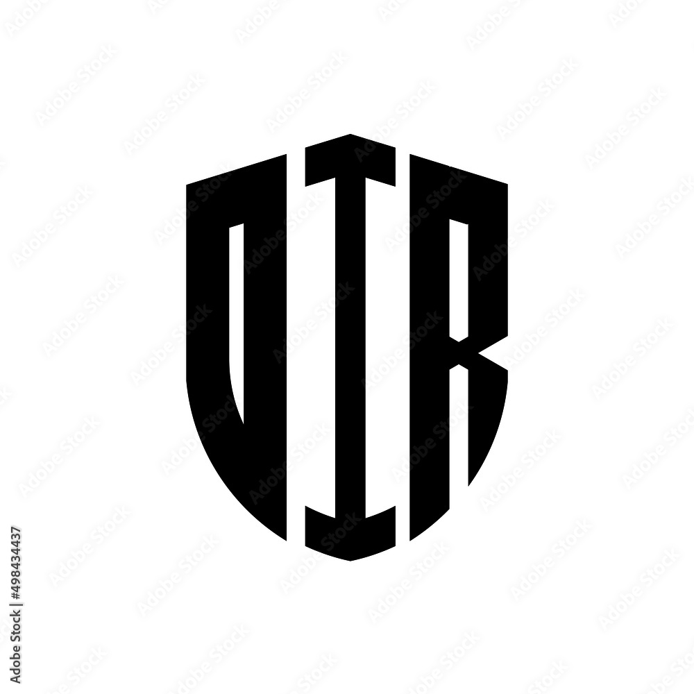 OIR letter logo design. OIR modern letter logo with black background ...