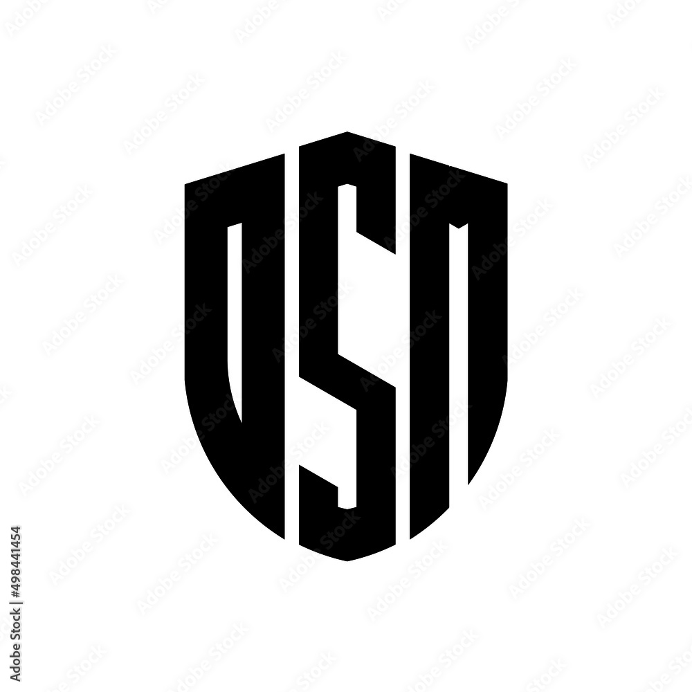 OSM letter logo design. OSM modern letter logo with black background ...