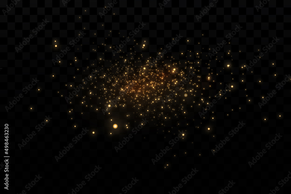 light effect. Background of sparkling particles. Glittering fairy dust ...