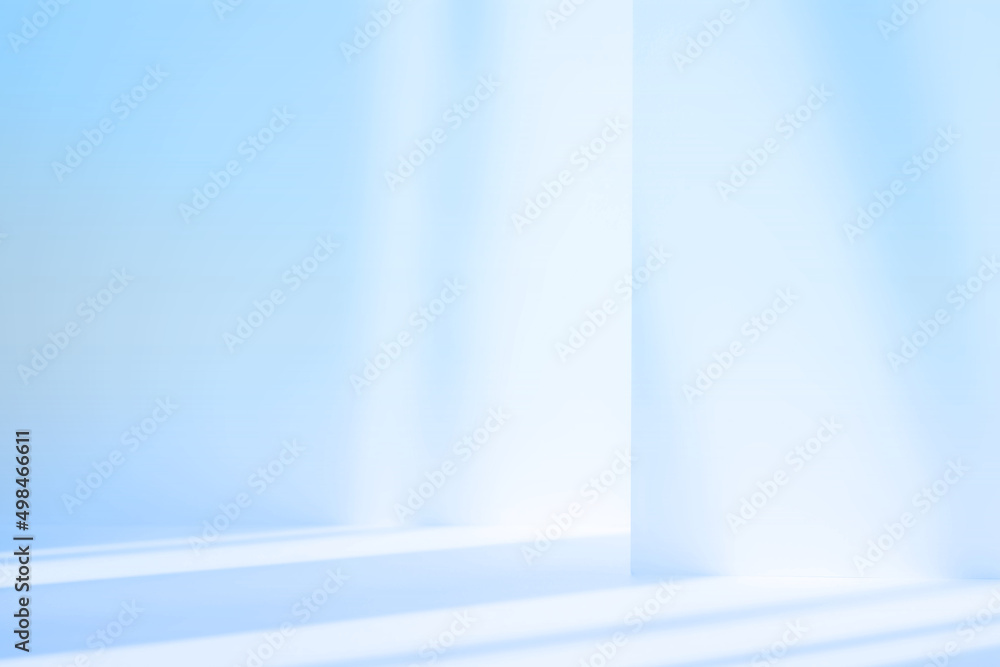 Abstract blue studio background for product presentation. Empty room ...
