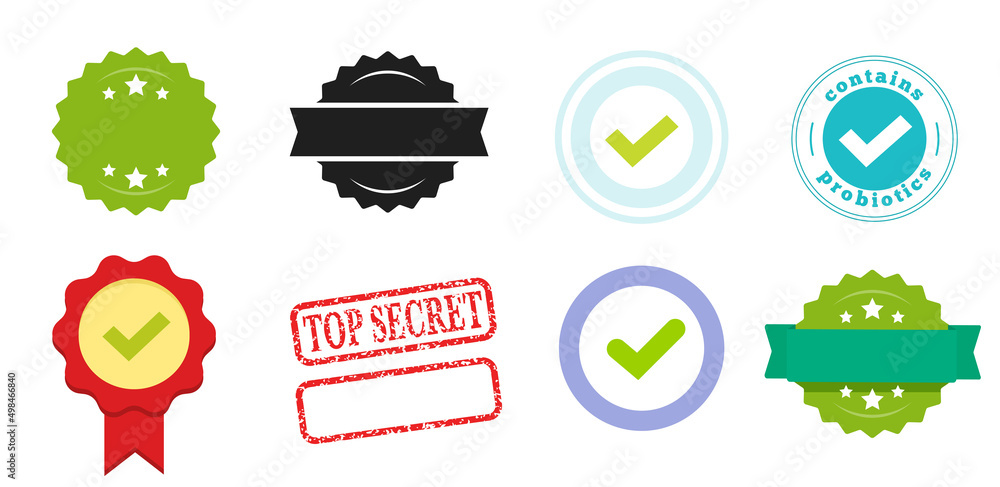 Seal stamp badge round award icon vector or circle approve quality and ...