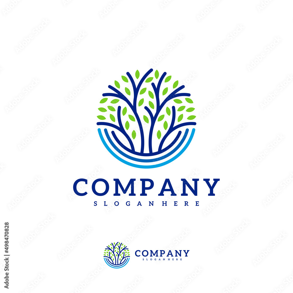 Tree logo vector template, Creative Tree logo design concepts Stock Vector | Adobe Stock