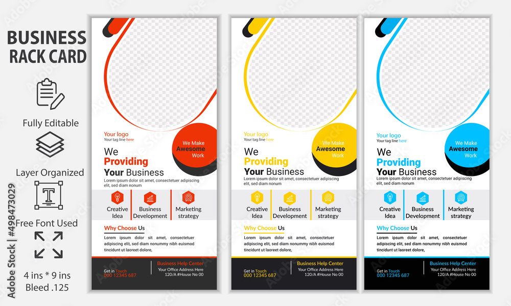 Corporate Event Rack Card Template design Stock Vector | Adobe Stock