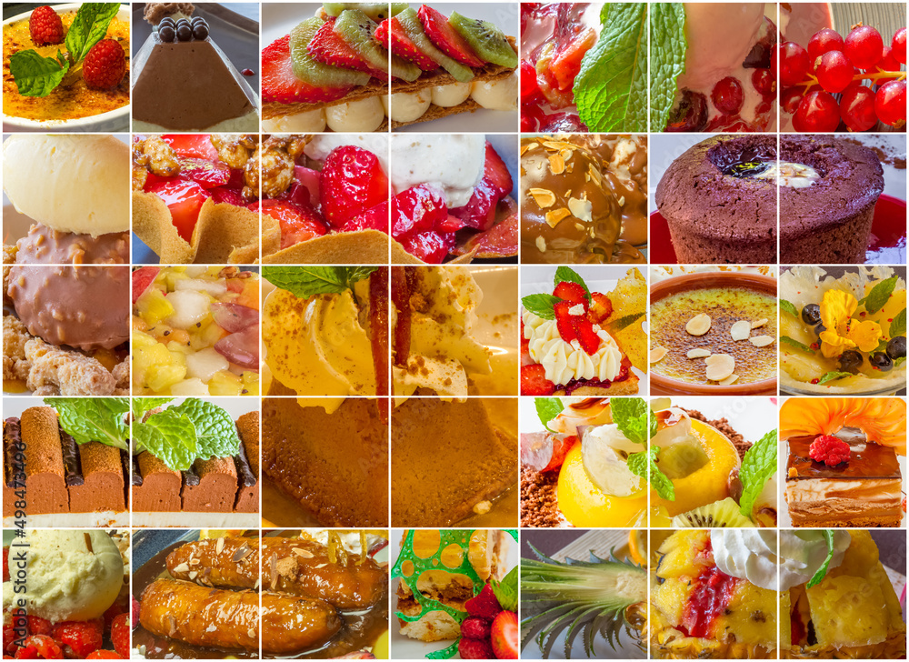 Poster collage de desserts – Wall Art | UkPosters