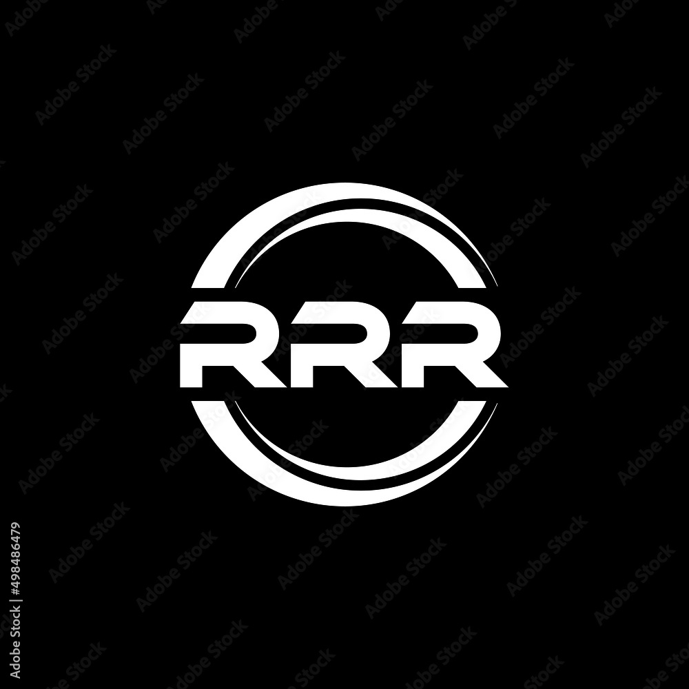 Vetor de RRR letter logo design with black background in illustrator ...
