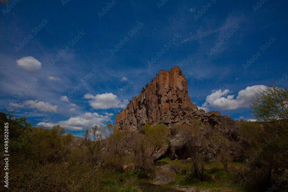 Ihlara Valley in Cappadocia. Ihlara Valley (Peristrema Monastery) or ...