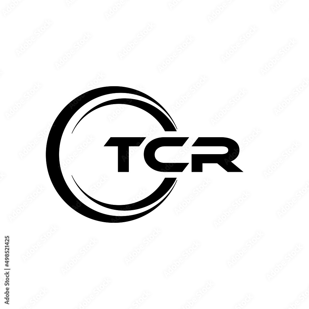 Vecteur Stock TCR letter logo design with white background in ...