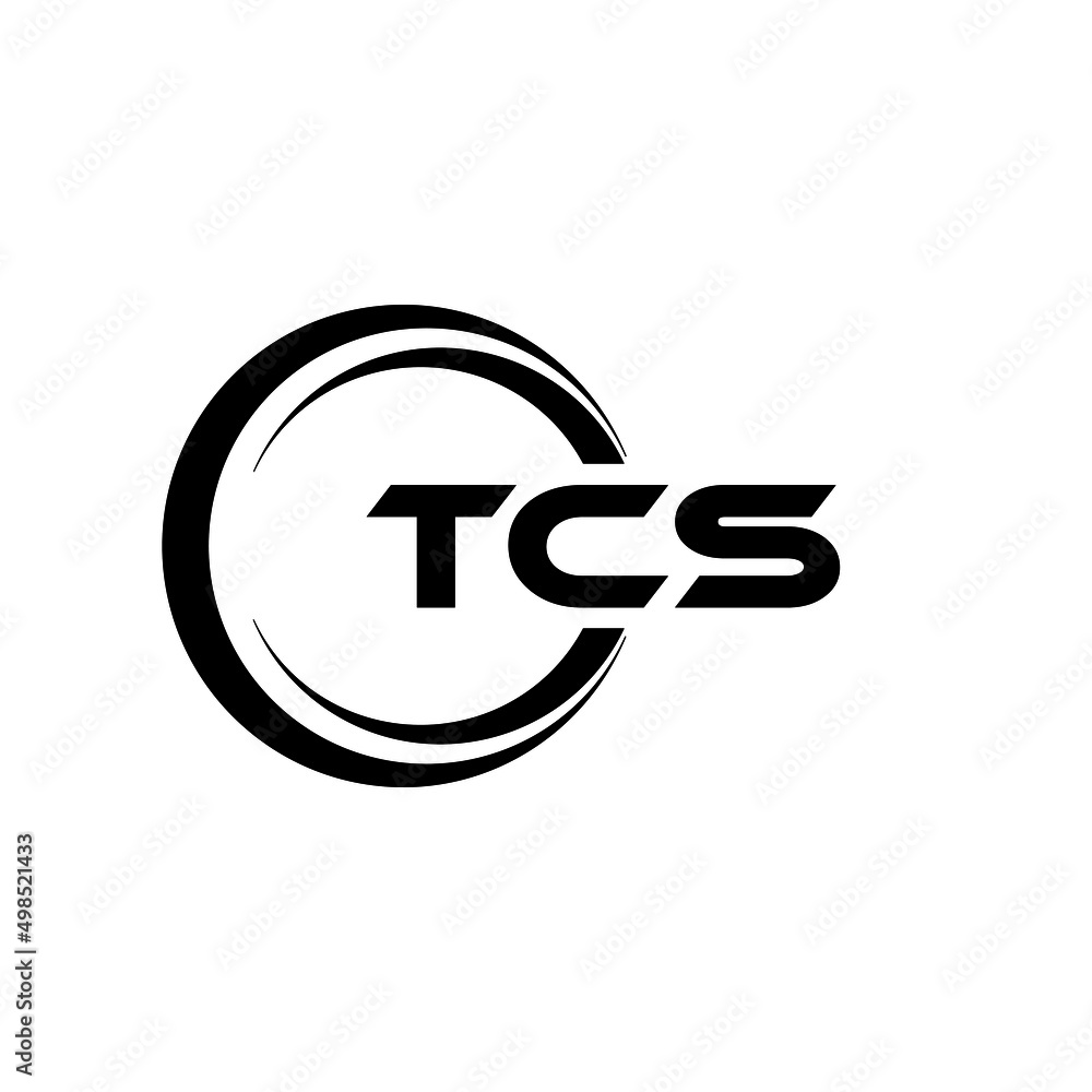 TCS letter logo design with white background in illustrator, vector ...