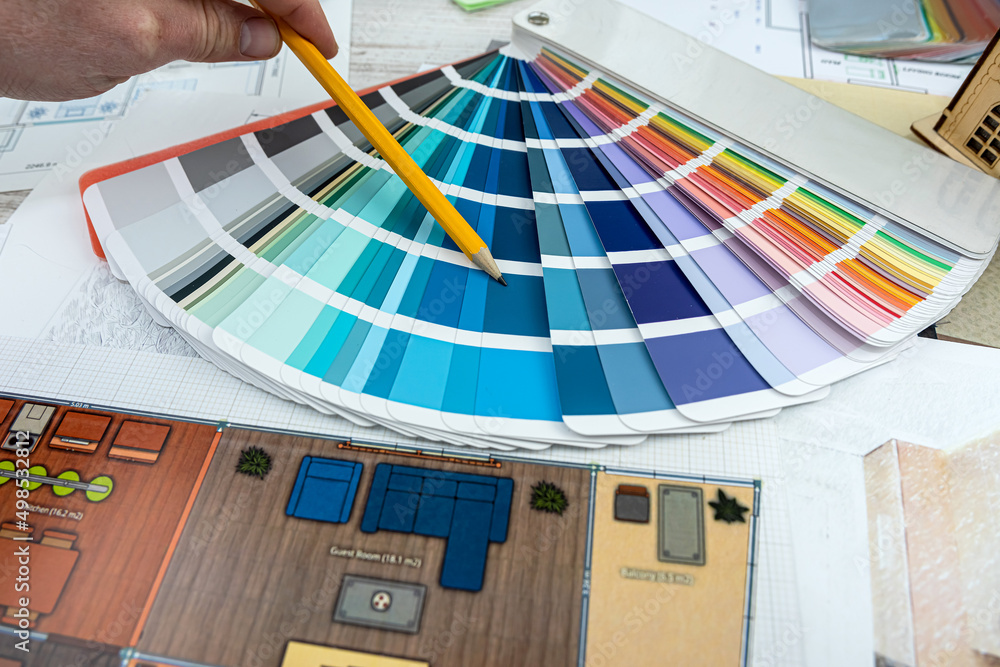 house room plans with color palette and tools to choose best paint for ...