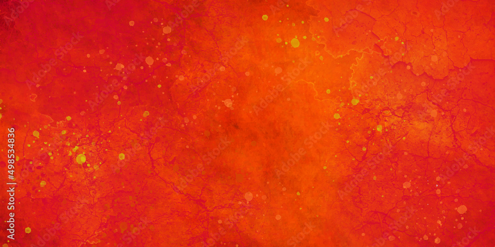 Red Orange And Yellow splatter Background With Watercolor Stains And ...