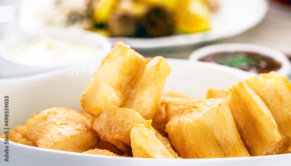 fried cassava, snack made from cassava root and served fried with ...