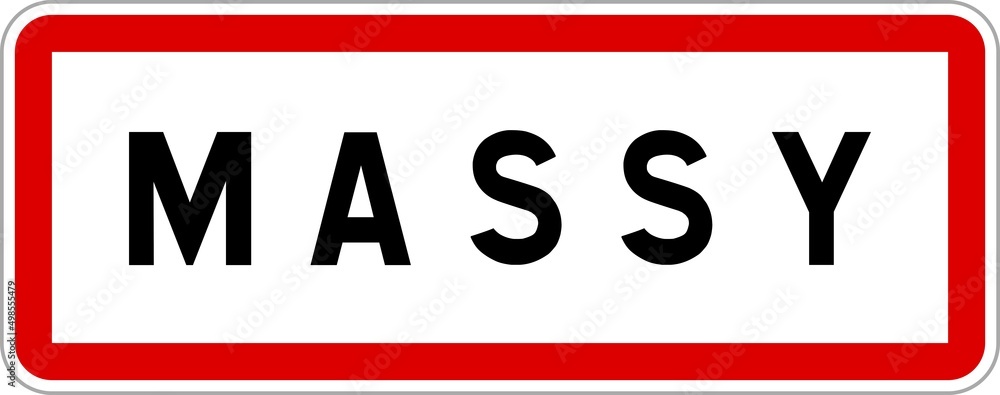 Panneau entrée ville agglomération Massy / Town entrance sign Massy ...