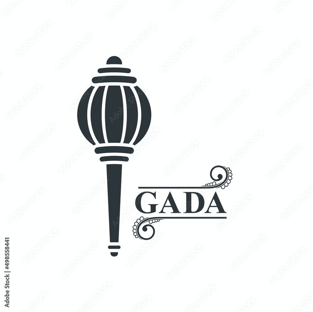 illustration of gada weapon, vector art. Stock Vector | Adobe Stock