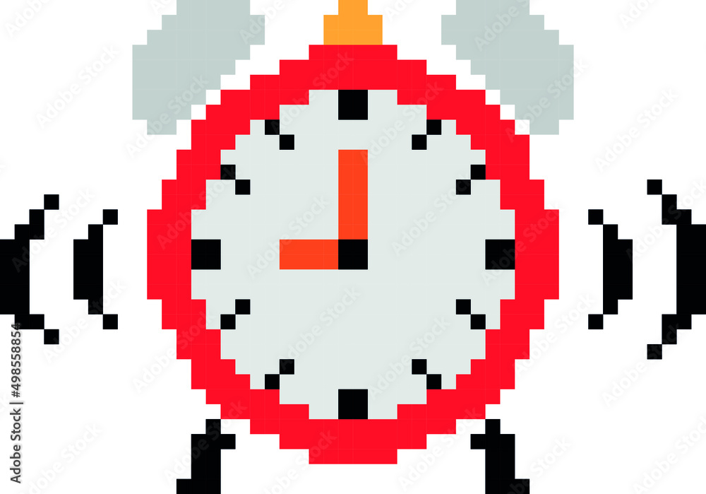 clock pixel art vector illustration. clock image or clipart. Stock ...