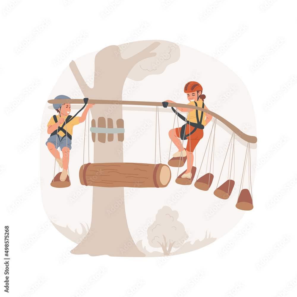 Extreme outdoor camp isolated cartoon vector illustration. Extreme ...