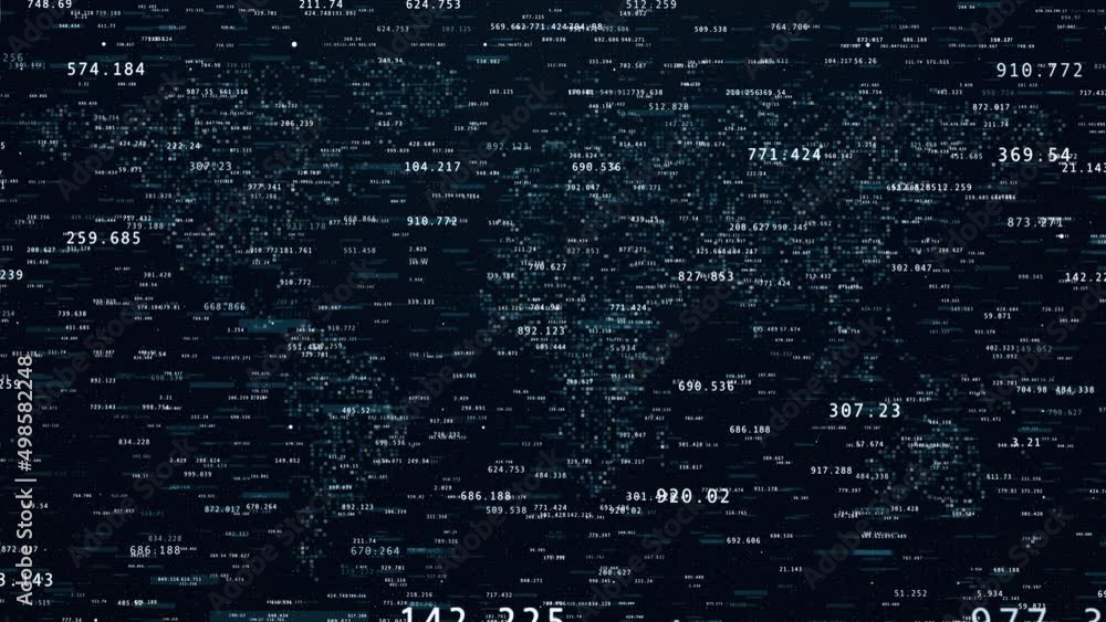 Abstract intro animation with volatile charts and numbers. Financial ...
