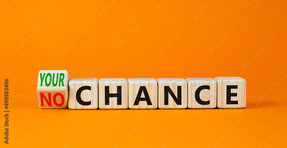 No or your chance symbol. Turned wooden cubes and changed concept words ...