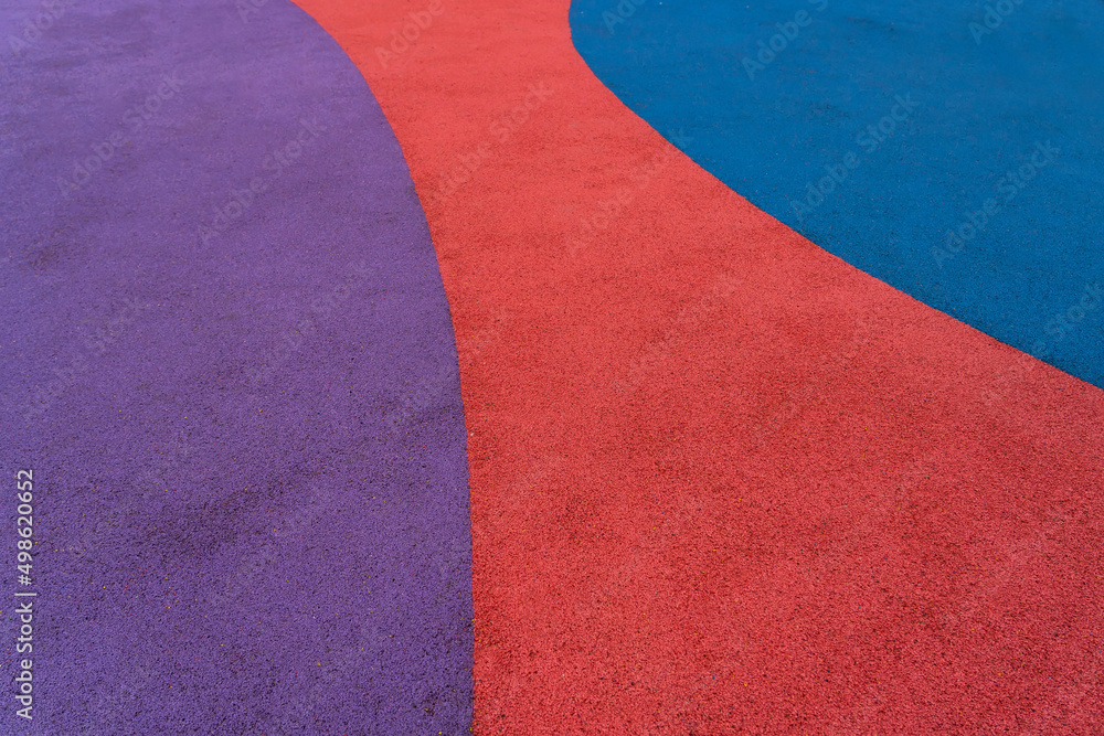 Colorful modern soft flooring made of crumb rubber with cork structure ...