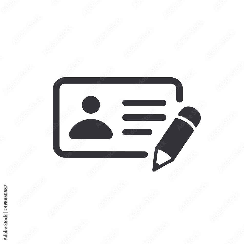 Document icon. Profile sign. Paper icon. Prepare document. Personal ...