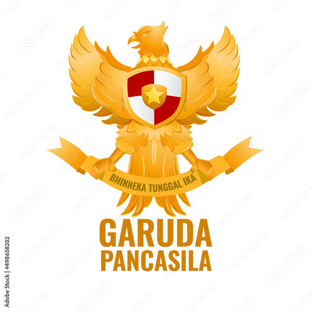 illustration of the Garuda Pancasila, the symbol of the Indonesian ...