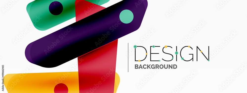 Tech minimal geometric wallpaper. Creative abstract background. Ribbon ...