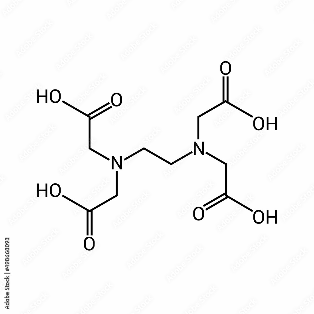 chemical structure of Ethylenediaminetetraacetic acid (EDTA ...
