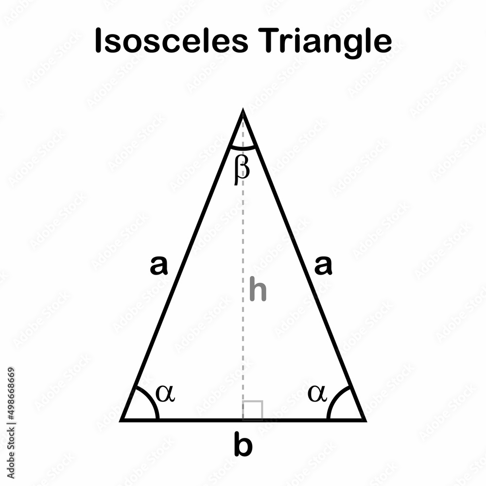 parts of an isosceles triangle Stock Vector | Adobe Stock