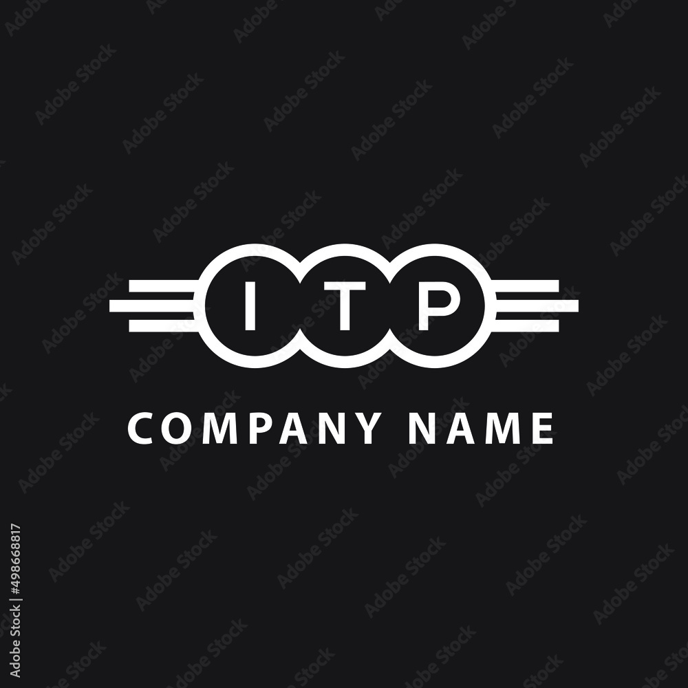 ITP letter logo design on black background. ITP creative circle letter ...