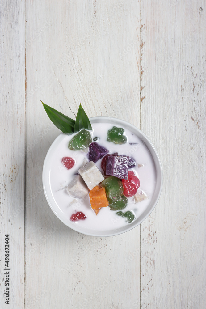 Bubur Cha Cha or chacha, Malaysian style coconut milk dessert with taro ...