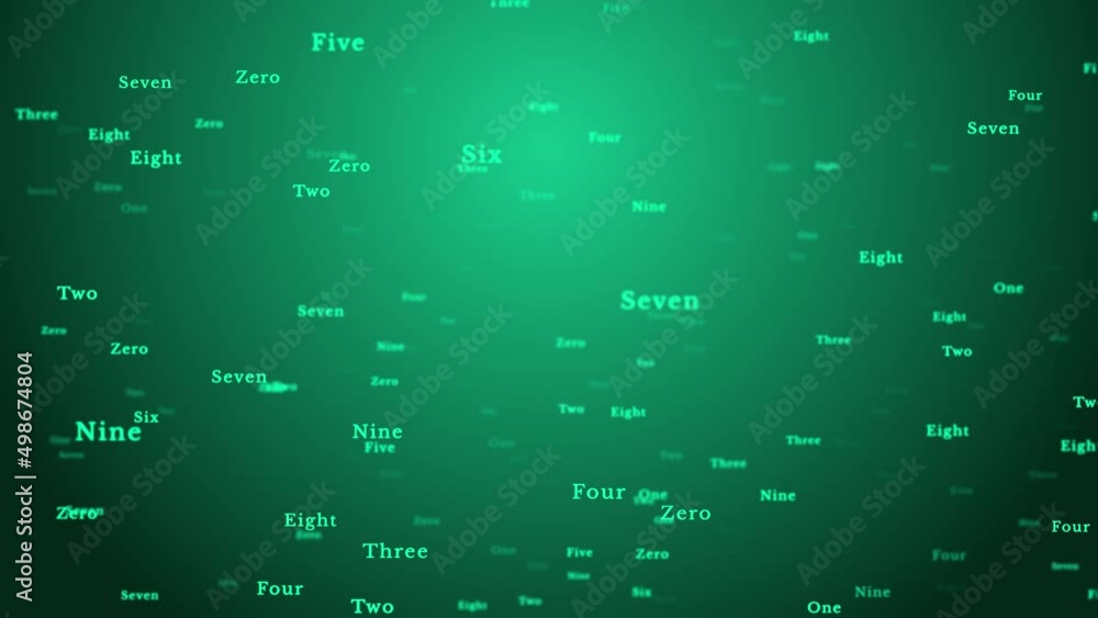 Abstract 4K Loop Creative digital mathematical formulas Loop Green ...