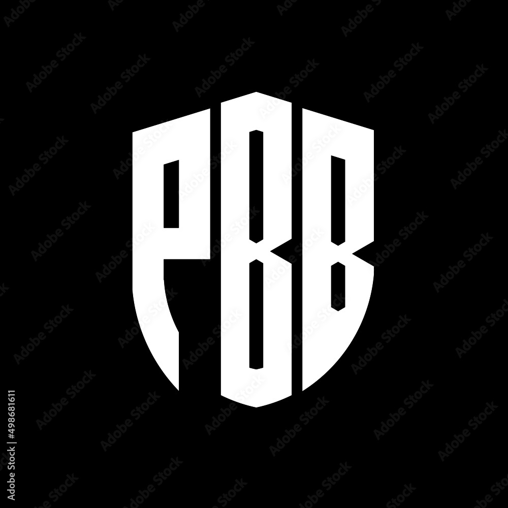 PBB letter logo design. PBB modern letter logo with black background ...