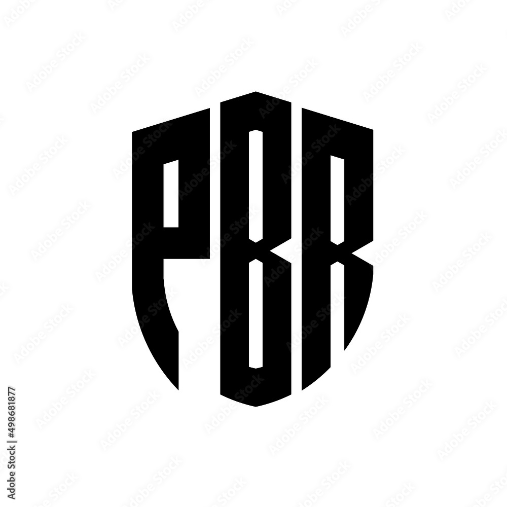 PBR letter logo design. PBR modern letter logo with black background. PBR creative letter logo ...