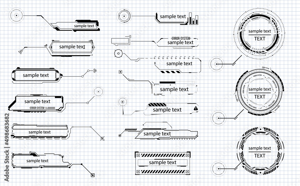 Simple and easy-to-use frame set. Callouts titles. Callout bar labels ...
