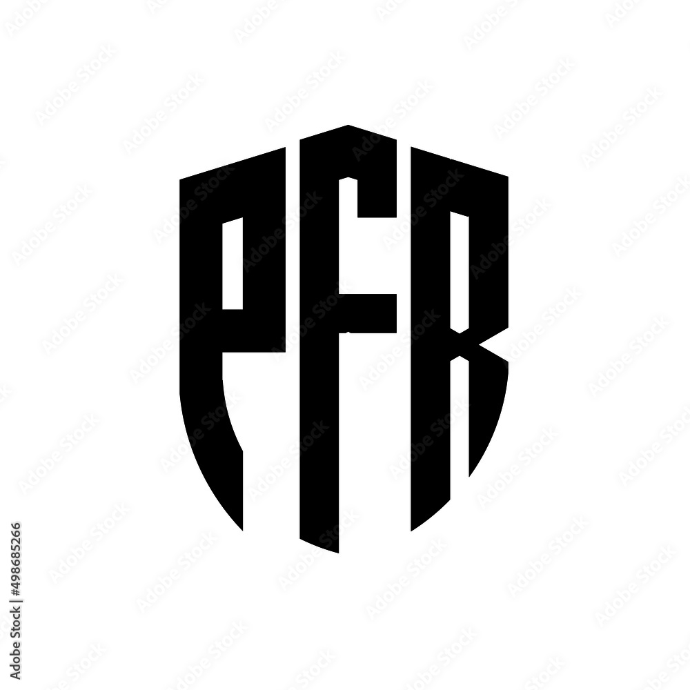 Pfr Letter Logo Design Pfr Modern Letter Logo With Black Background
