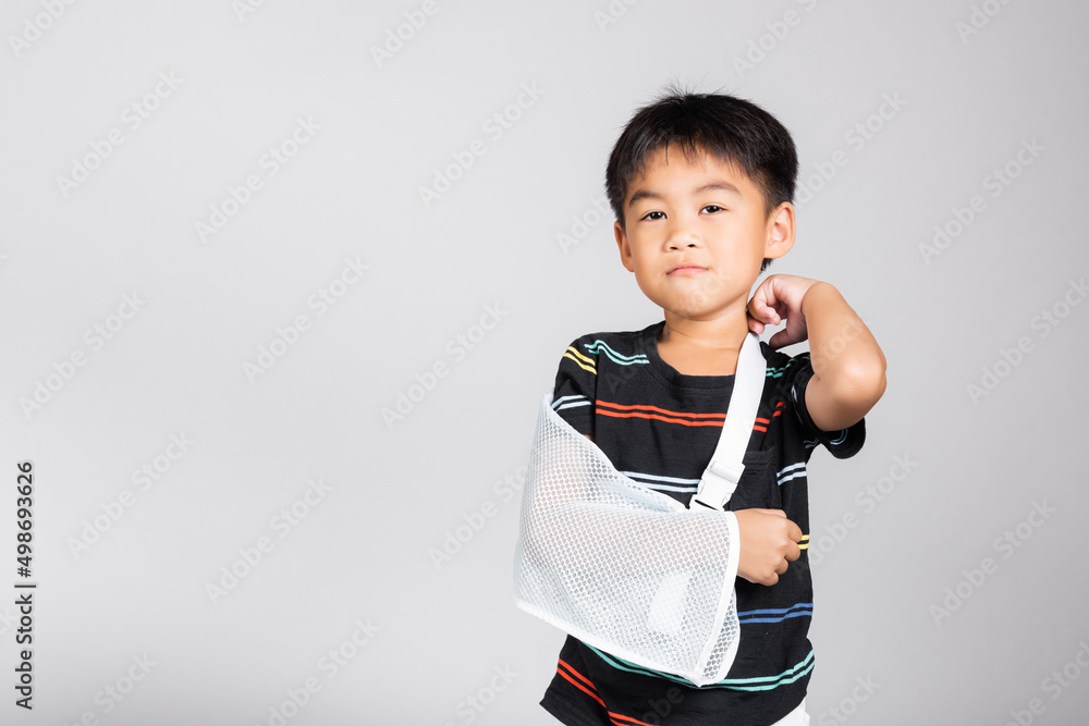 Arm broken. Little cute kid boy 5 years old hand bone broken from ...