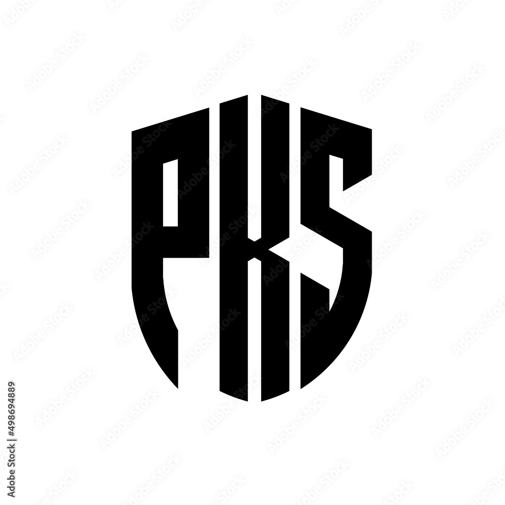 PKS letter logo design. PKS modern letter logo with black background ...