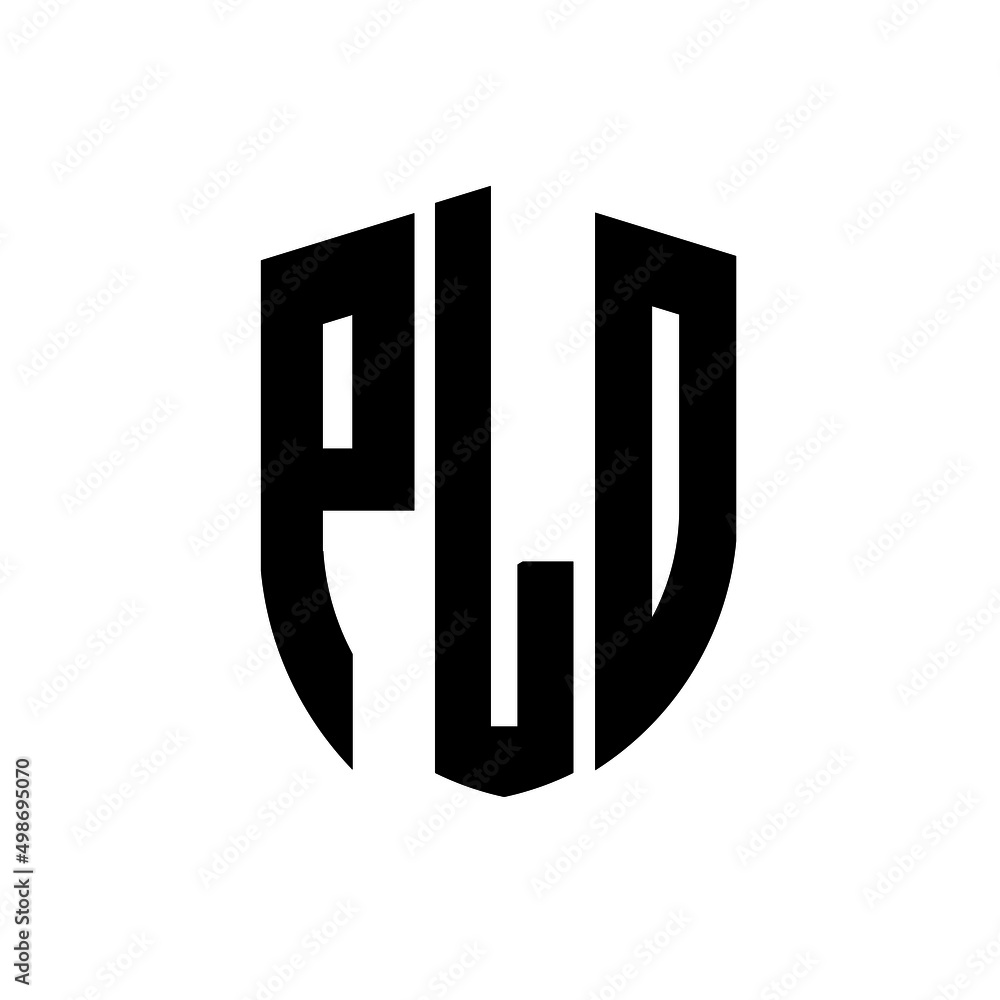 PLD letter logo design. PLD modern letter logo with black background ...