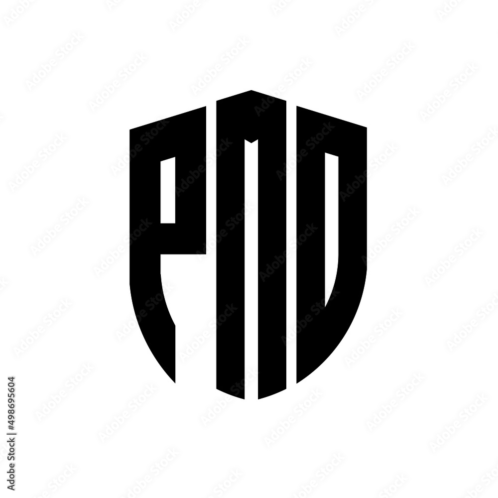 PMD letter logo design. PMD modern letter logo with black background ...