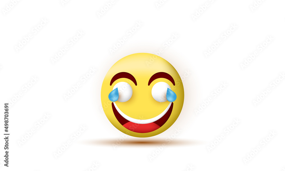 vector3d realistic smiley face icons emoticons emotional isolated on ...