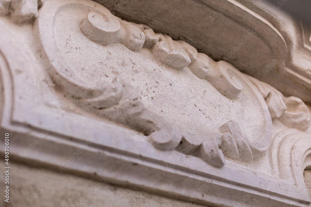 restoration of an ancient Italian structure with patterns and columns ...