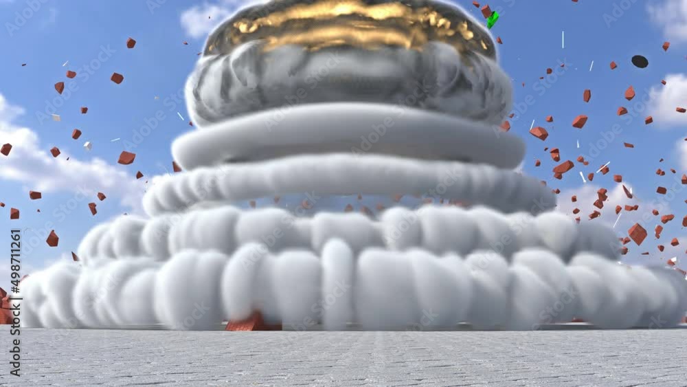 Kremlin nuke explosion Russian aggression Moscow Red Square 4k Stock ...