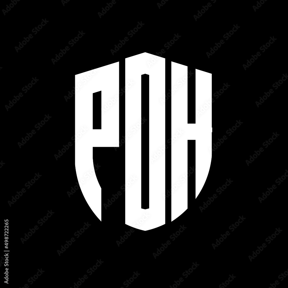 POH letter logo design. POH modern letter logo with black background ...