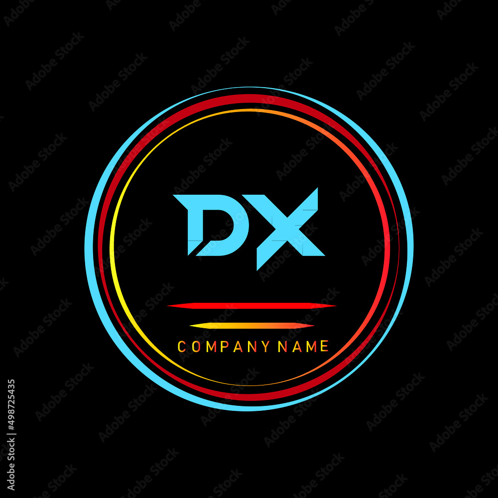 DX,DX Logo,D X letter logo design with creative circle,company creative ...
