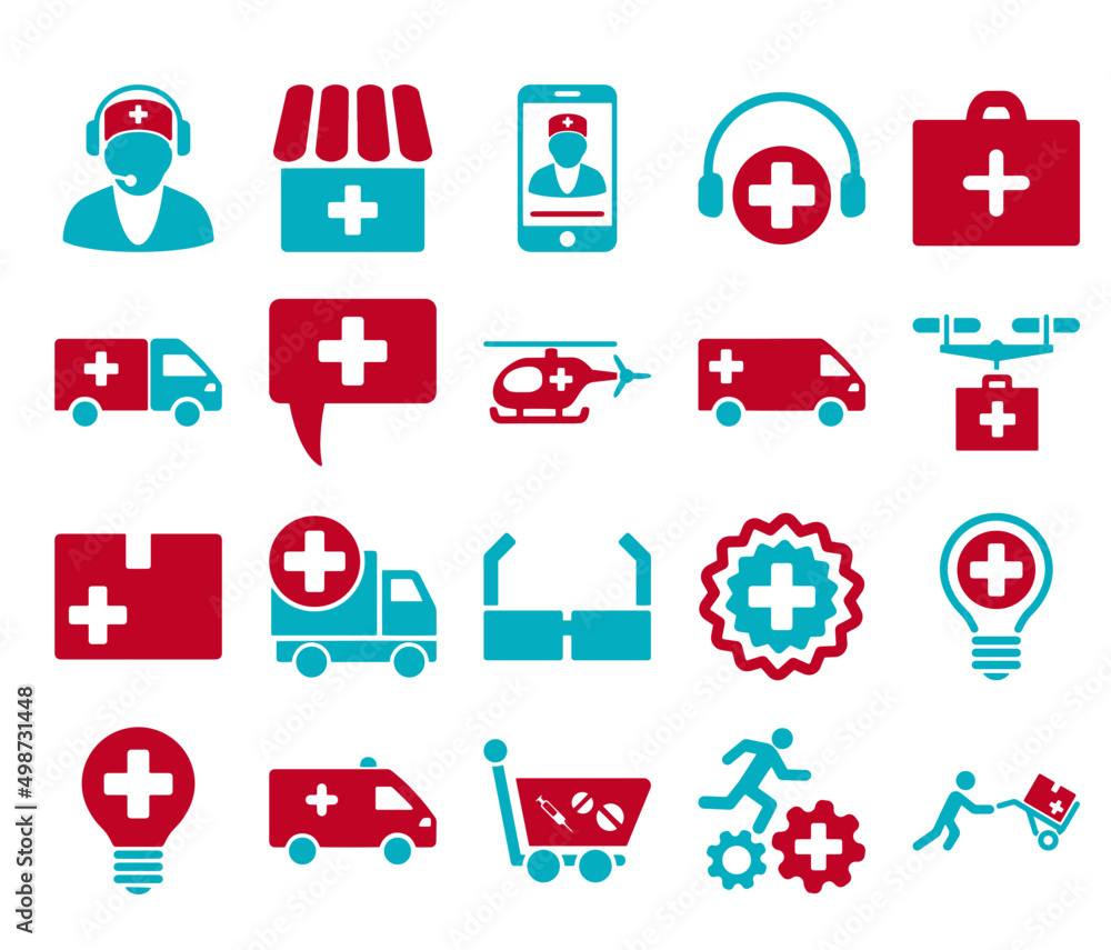 Medical Field Related Vector Icons Stock Vector | Adobe Stock