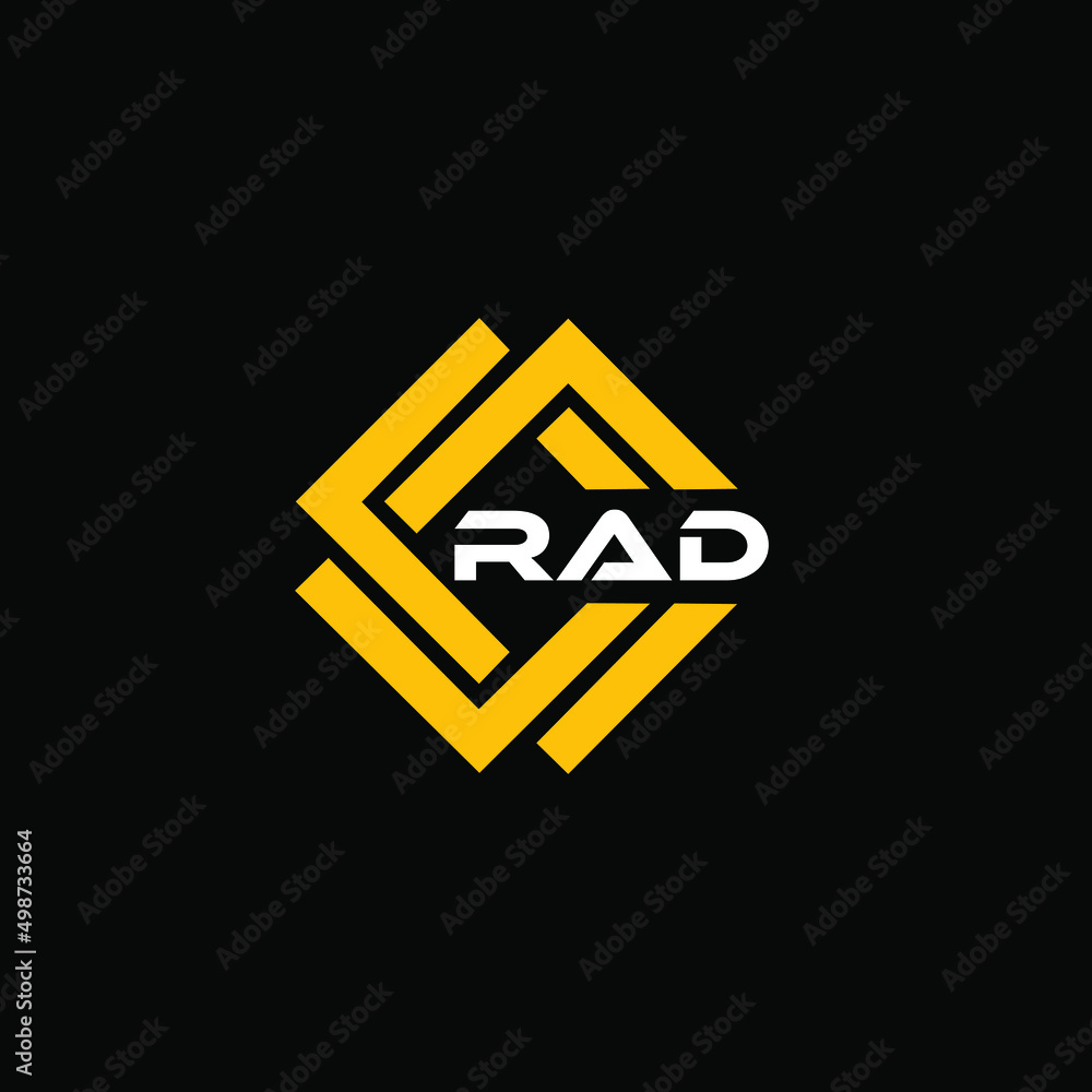 RAD 3 letter design for logo and icon.RAD monogram logo.vector ...