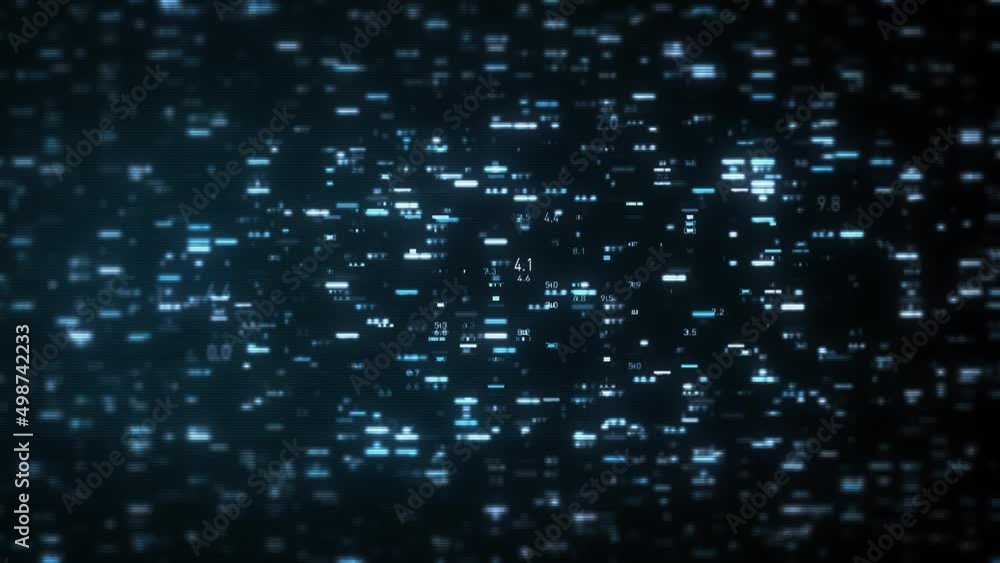 Big Data Digital Business Hitech Background/ 4k animation of an ...