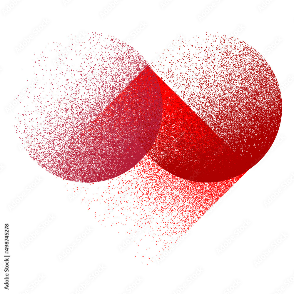 Vetor do Stock: Glitch distorted heart shape . Minimal art design ...