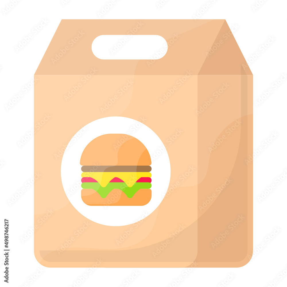 hygiene packets for fast food vector color icon design, Retail Food ...