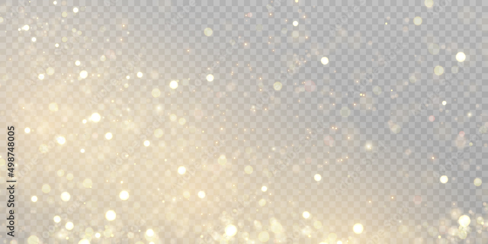 Golden glow effect, glare, explosion, sparkle, sun glare, sparks and ...